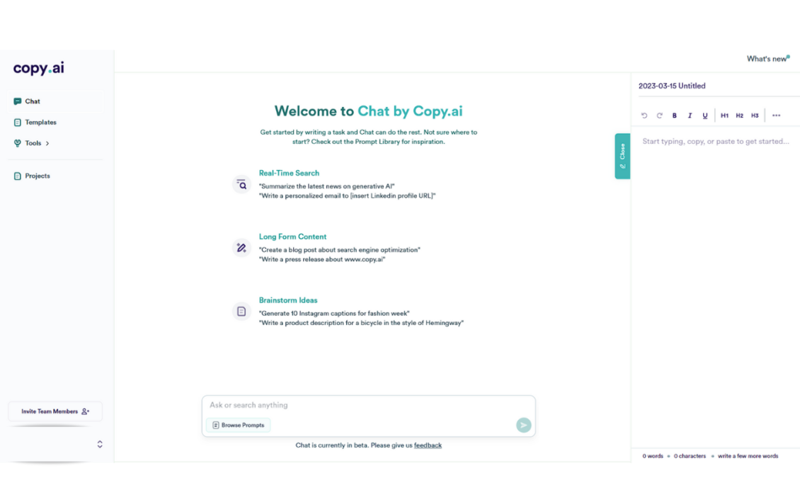 Chat Copy.ai, la IA che crea contenuti – SaGrafica.it